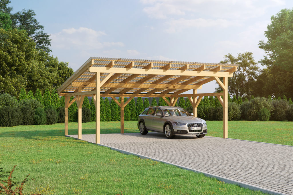 Pergola pultová pro 2 auta - Pergolybenešov